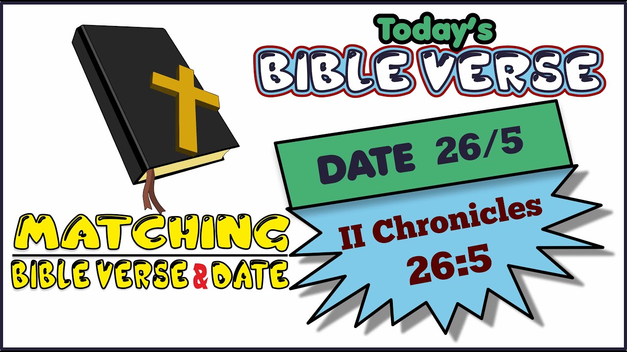 Daily Bible verse | Matching Bible Verse-today's Date | 26/5 | 2 ...