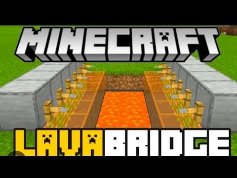 How to make a lava bridge in Minecraft - YouTube