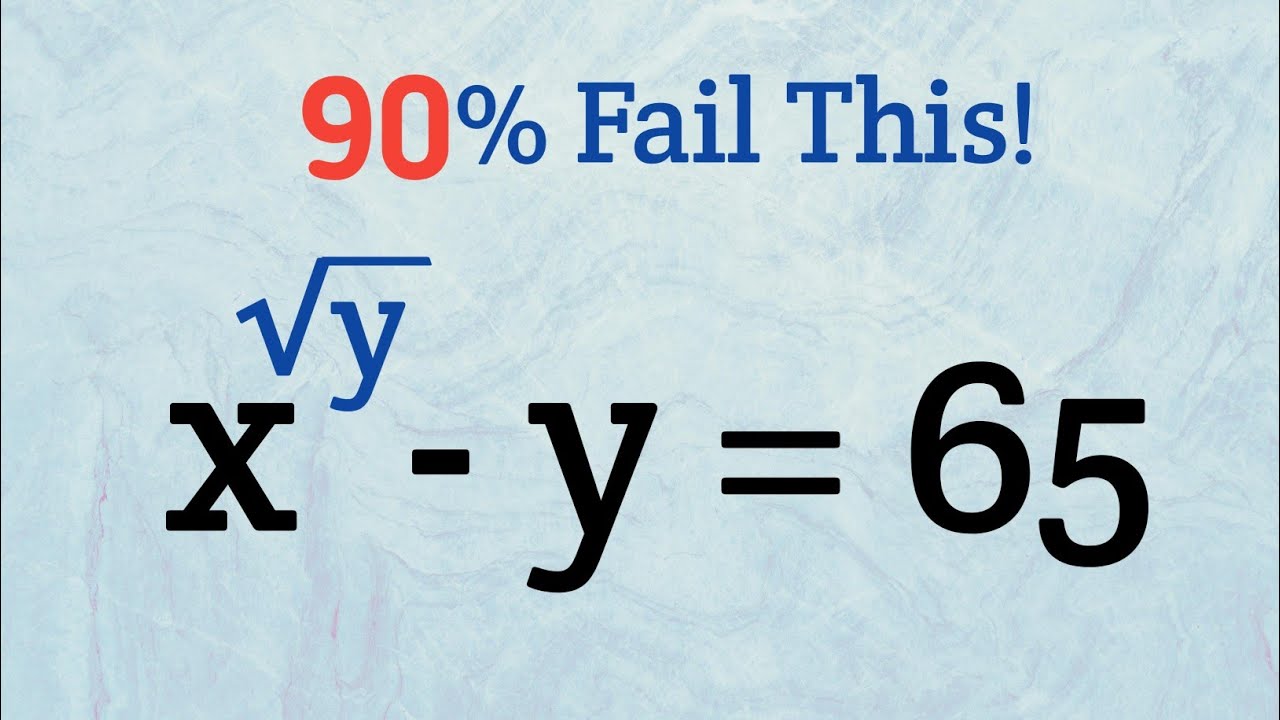 Hardest Math Olympiad Problem | How to Solve For X and Y | First Doze ...