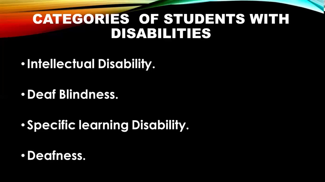Categories of Disability by Aafiya Hamid - YouTube