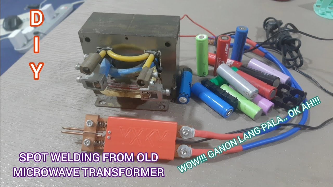 D.I.Y PAANO GUMAWA NG SPOT WELDING FROM OLD MICROWAVE TRANSFORMER ...