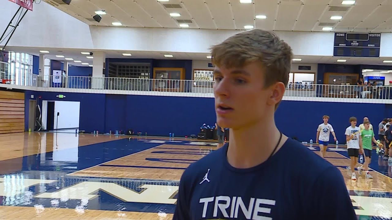 Logan Gard full interview at Trine men's basketball summer camp 7/21 ...