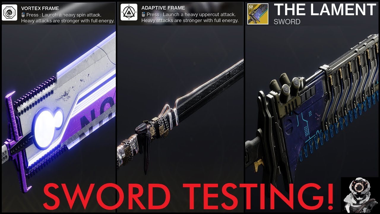 Destiny 2: Adaptive Frame VS Vortex Frame Sword Damage Test! (w/Full ...
