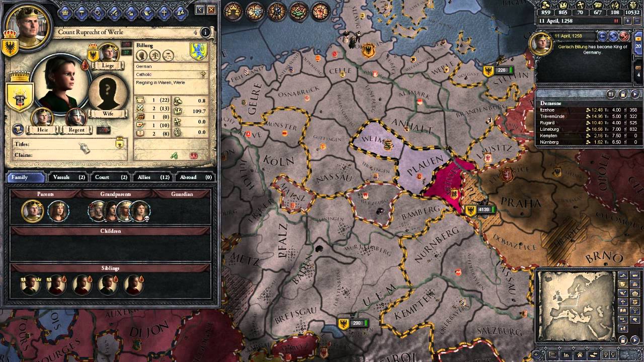 Let's Play Crusader Kings II - Saxony - Part 59: At Last! Germany ...