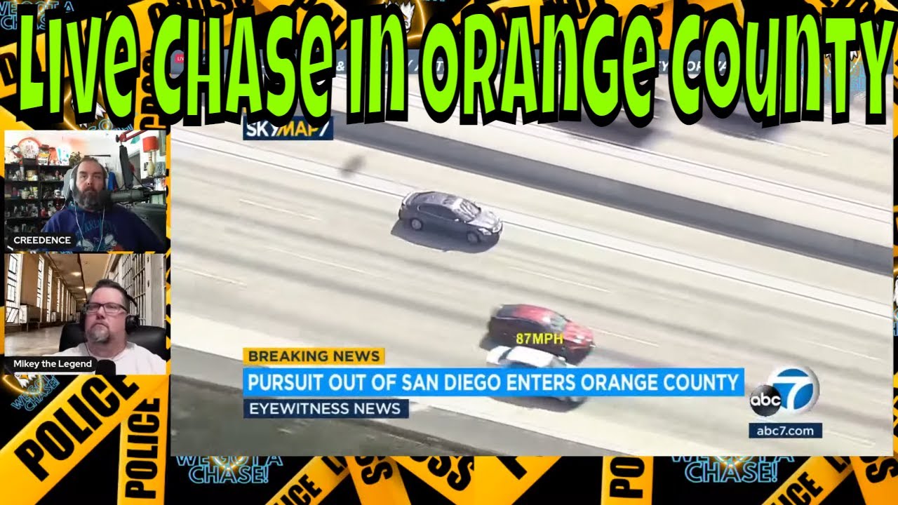 Live Police Chase Now In Irvine California - YouTube