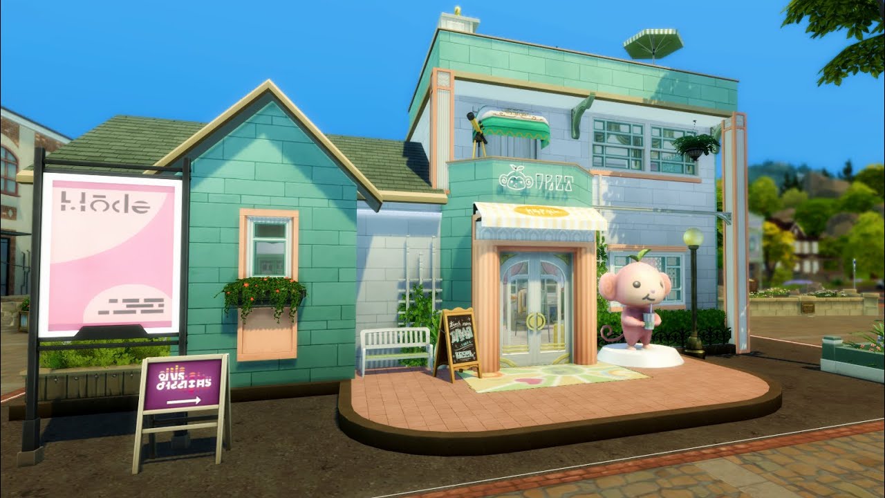 Cute Thrift Shop (No CC) ♪ Sims 4 Speed Building - YouTube