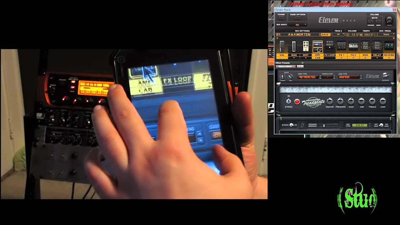 Control the Eleven Rack from an Android Tablet - Splashtop - YouTube