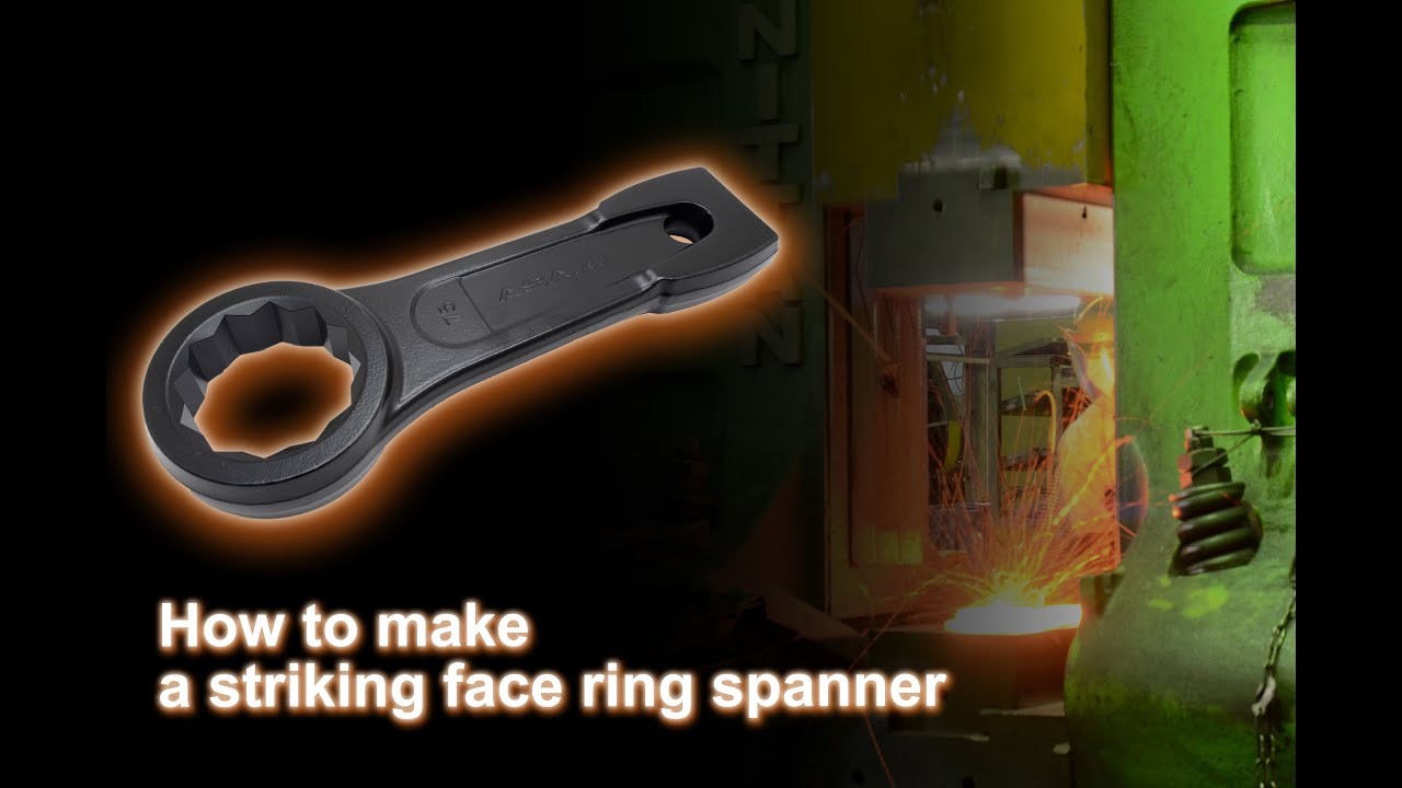 Striking face ring spanner making movie - YouTube