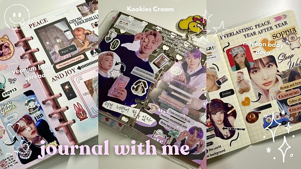 journal with me 🧸ྀི | yeonjun bday spread, jungkook & namjoon ...