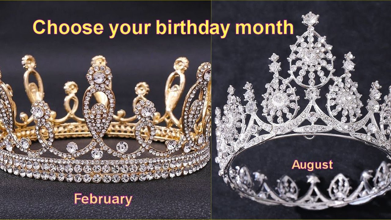 Choose your birthday month to see your bridal wedding crown - YouTube