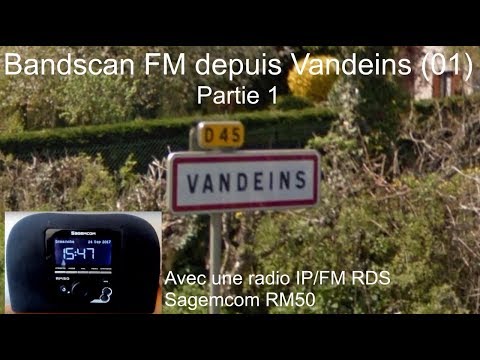 Bandscan FM réalisé à Vandeins sur un poste Radio IP Sagemcom RM50 (1/2)