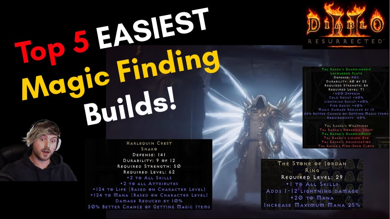 Top 5 EASIEST Magic Finding Builds in D2R! - YouTube