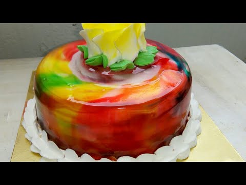 Glass effect cake decoration, mirror glaze cake,marble effects cake ...