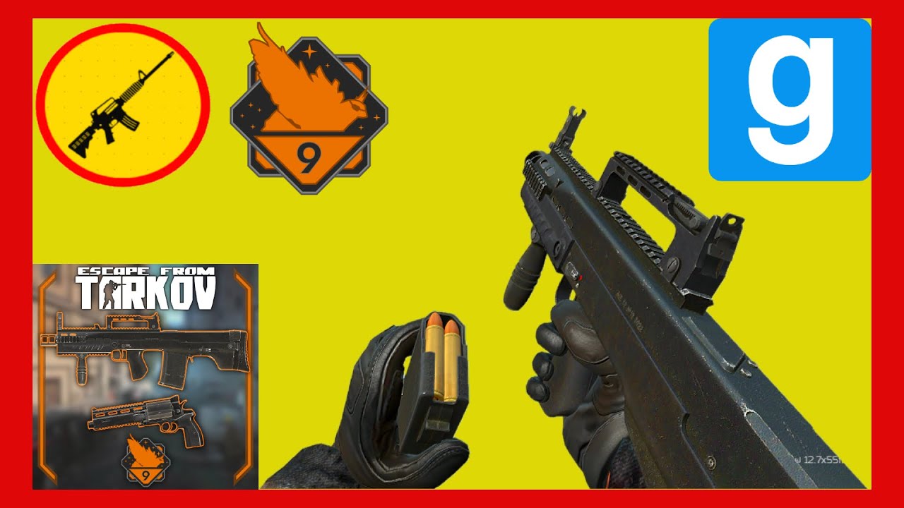 Garry's Mod [ARC9] EFT ASh-12 + RSh-12 Showcase - YouTube