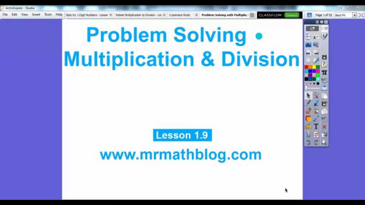 Problem Solving With Multiplication And Division Lesson 1 9 YouTube Problem Solving With Multiplication And Division Lesson 1 9 YouTube