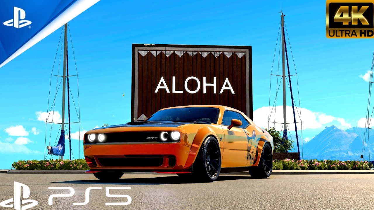 EXPLORING ALOHA RESORT IN THE DODGE HELLCAT (PS5) 4K 60FPS - YouTube