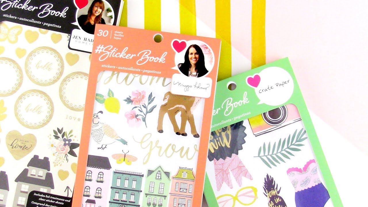 Crate Paper, Maggie Holmes + Jen Hadfield Sticker Book Flip Throughs ...