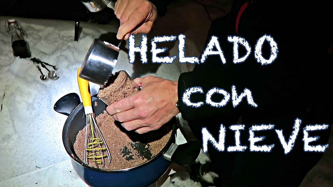 Como hacer HELADO casero con NIEVE - YouTube