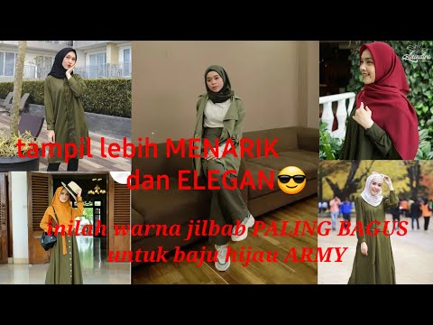 8 WARNA JILBAB YANG BAGUS UNTUK BAJU HIJAU ARMY tampil makin kece 🤩