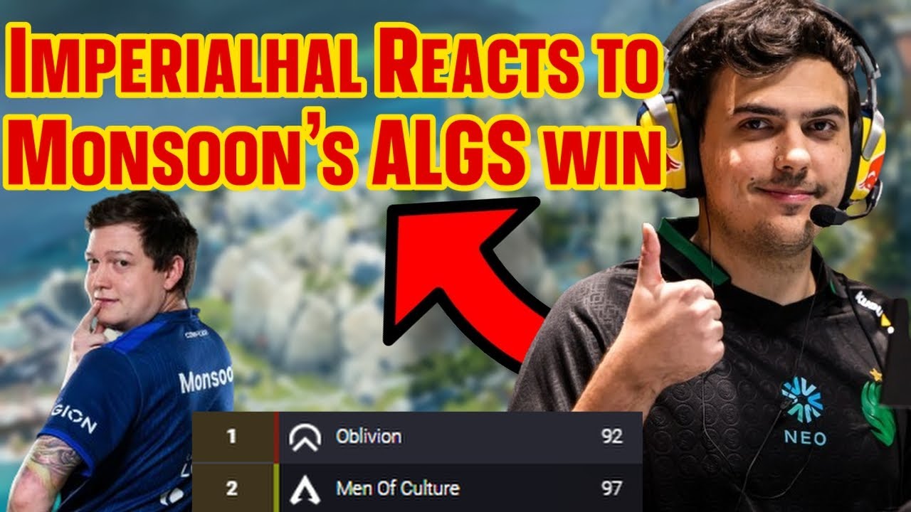 Imperialhal Reacts to Monsoon and the boy ALGS LCQ Finals WIN | Apex ...