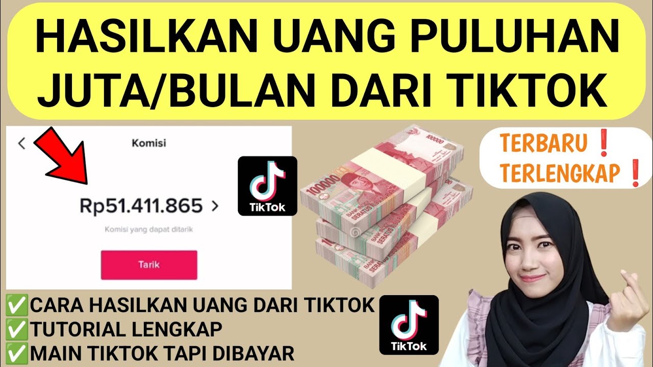 CARA DAPAT UANG DARI TIKTOK TERBUKTI MENGHASILKAN UANG JUTAAN TERBARU ...