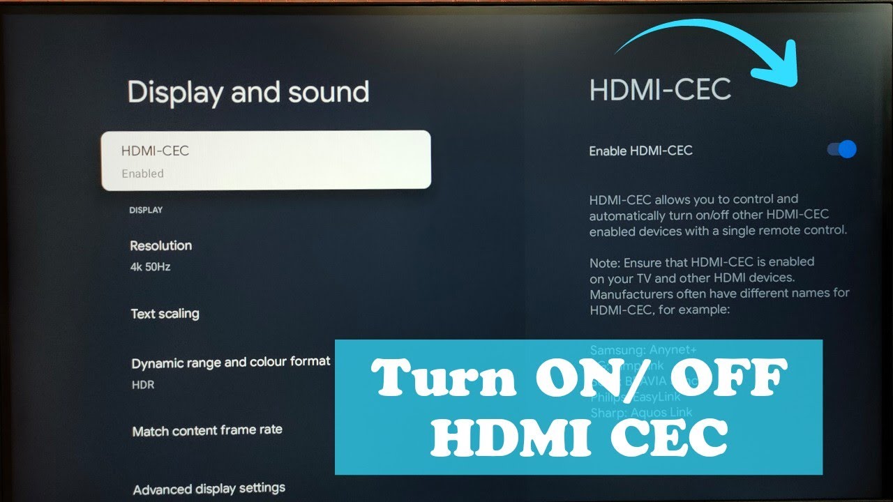 KODAK Smart Google TV : How to Enable HDMI CEC Device Control | TV ...