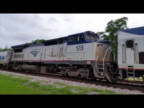 [AMTRAK]177 GE P42DC & 513 GE P32-8WH [EFS]Both Phase V Leads P098-11 With Quilling K5LA Folkston GA