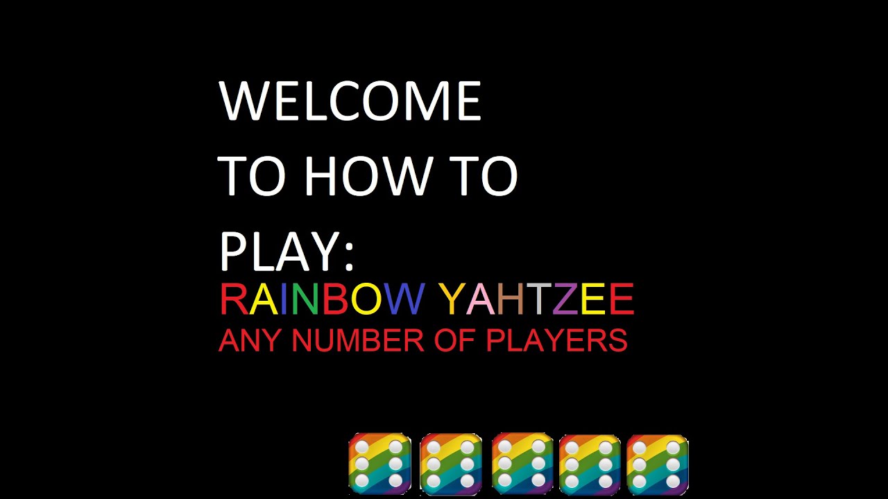 How to play Rainbow Yahtzee #dicegames - YouTube