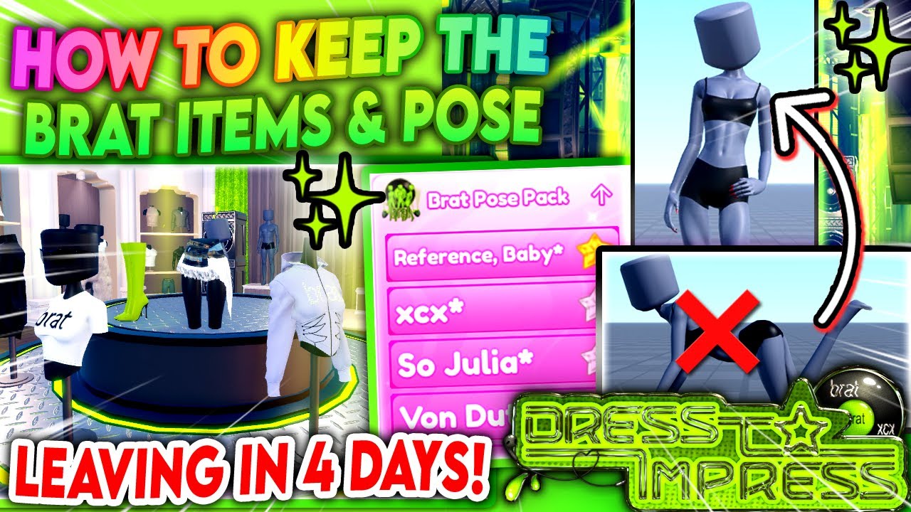 🚨 DO THIS *QUICK* Before BRAT UPDATE LEAVES! How To KEEP ITEMS & Pose ...