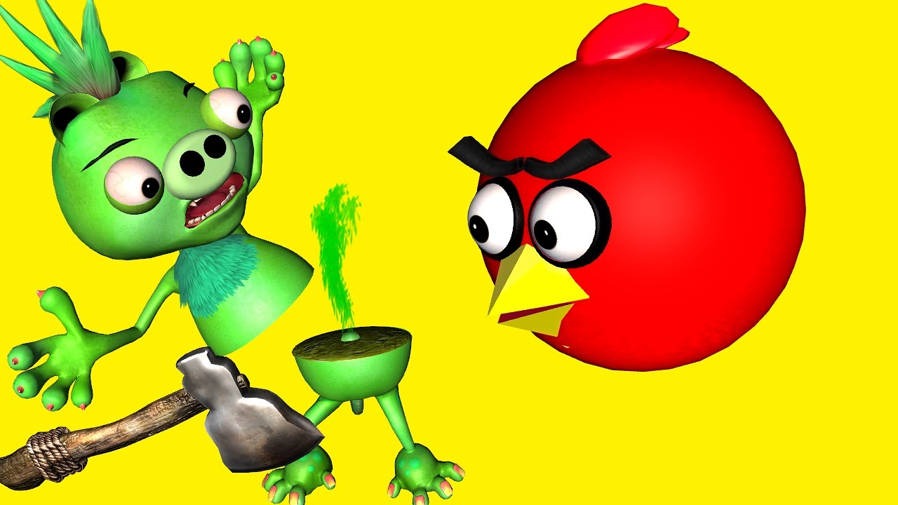 Youtube Fun2draw Birds PACMAN Starring Angry Birds ♫ 3D Animated