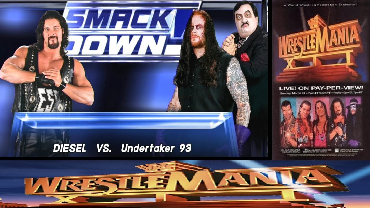 WrestleMania XII | The Undertaker (with Paul Bearer) vs Diesel - YouTube
