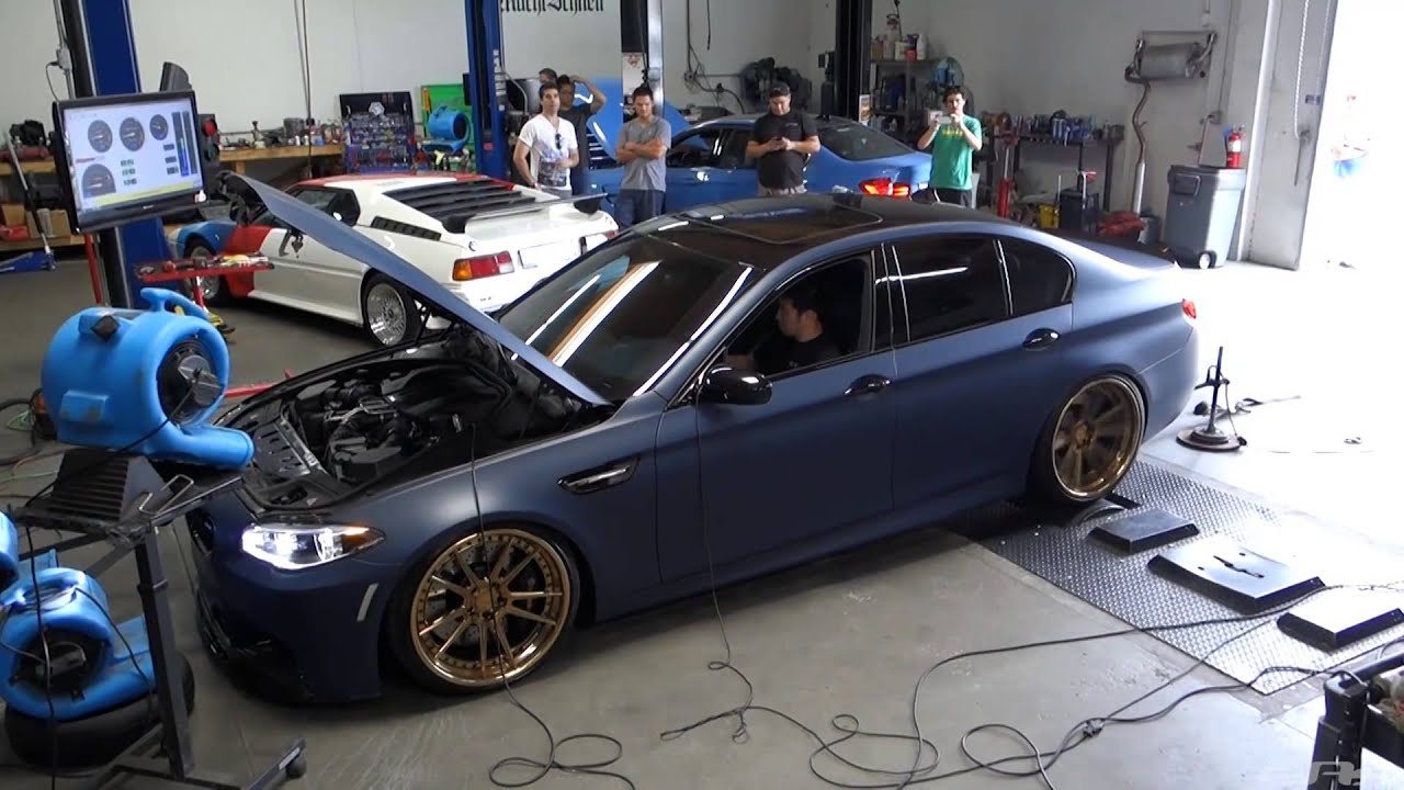 2014 Matte Blue BMW F10 M5 Dyno - YouTube