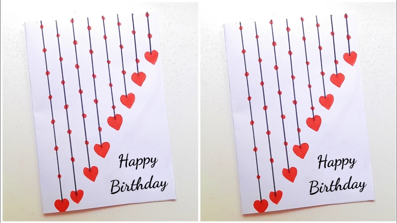 🥰 No Glue No Scissors 🥰 Happy Birthday Card Idea • Quick greeting card ...