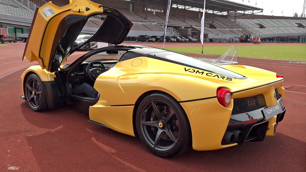 Ferrari LaFerrari - Unloading from a Truck, Engine Start up, Driving ...