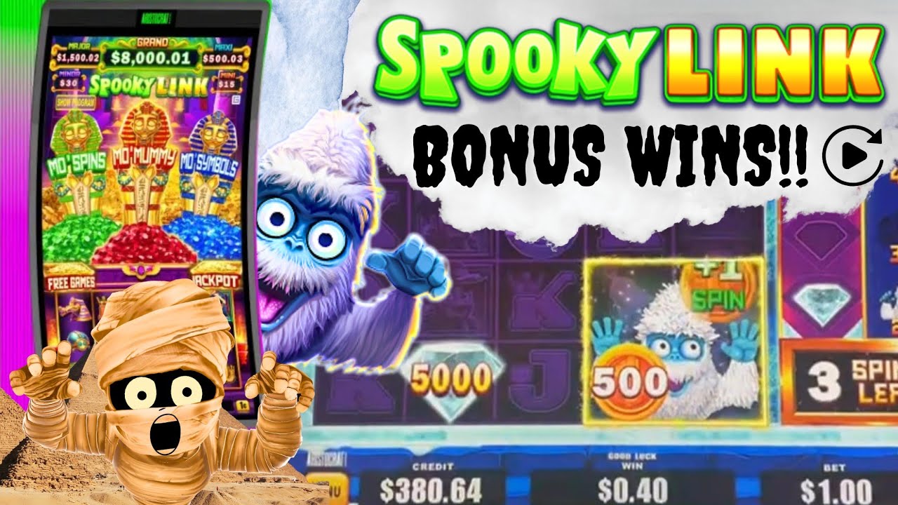 First Time Luck on Spooky Link Slot Machine 🎰 🍀 Full Screen Mummy ...