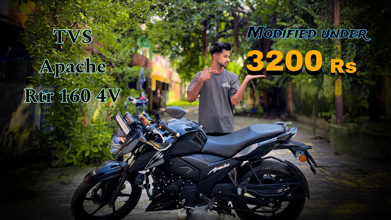 Tvs apache rtr 160 4v modified under 3200 rs only 😍 - YouTube