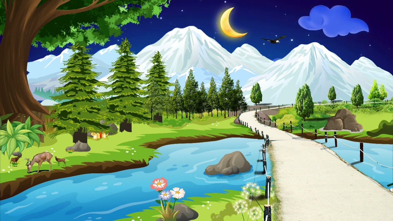 Background video animasi bergerak pemandangan alam | nature background ...