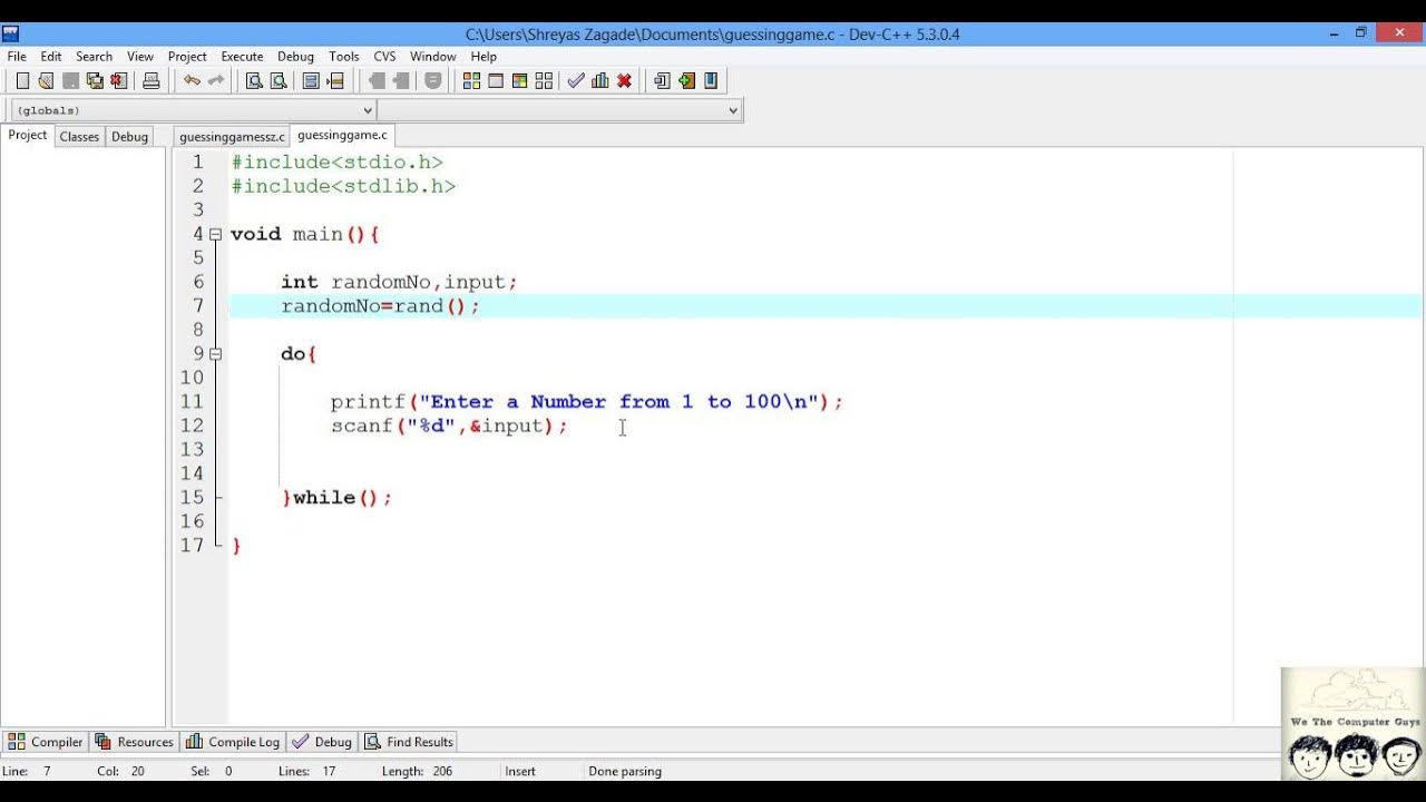 C Practical and Assignment Programs-Guessing Game Program - YouTube
