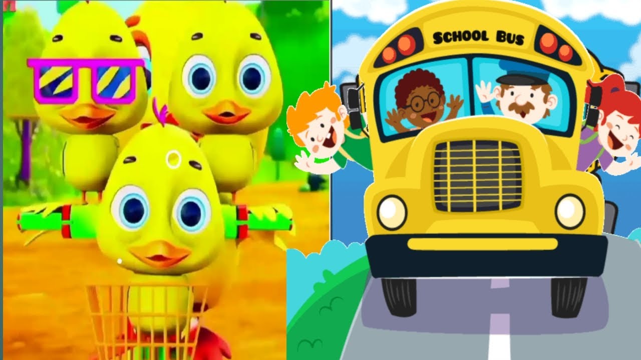 Five Little Ducks - The Wheels On The Bus - Nursery Rhyme And Kids Song ...
