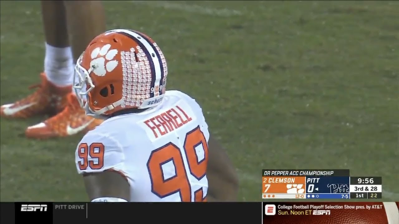 Clelin Ferrell (Clemson DE #99) Vs. Pitt 2018 - YouTube