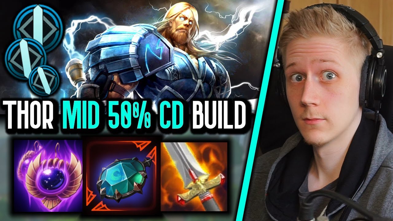 Thor Mid 50% CDR Build Goes HARD! - Inters3ct SMITE - YouTube