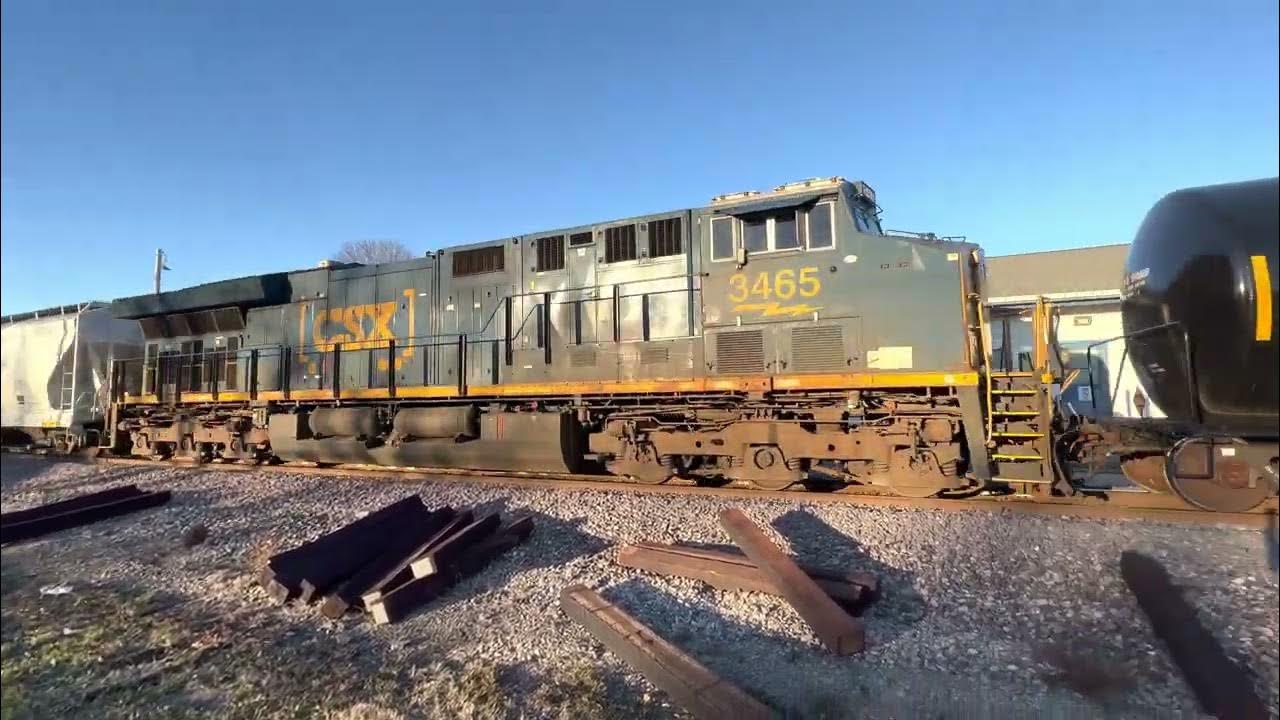 CSX SB unit 905. 5365, and DPU 3465 on the Henderson sub. Springfield. Tn 12/18/22 - YouTube