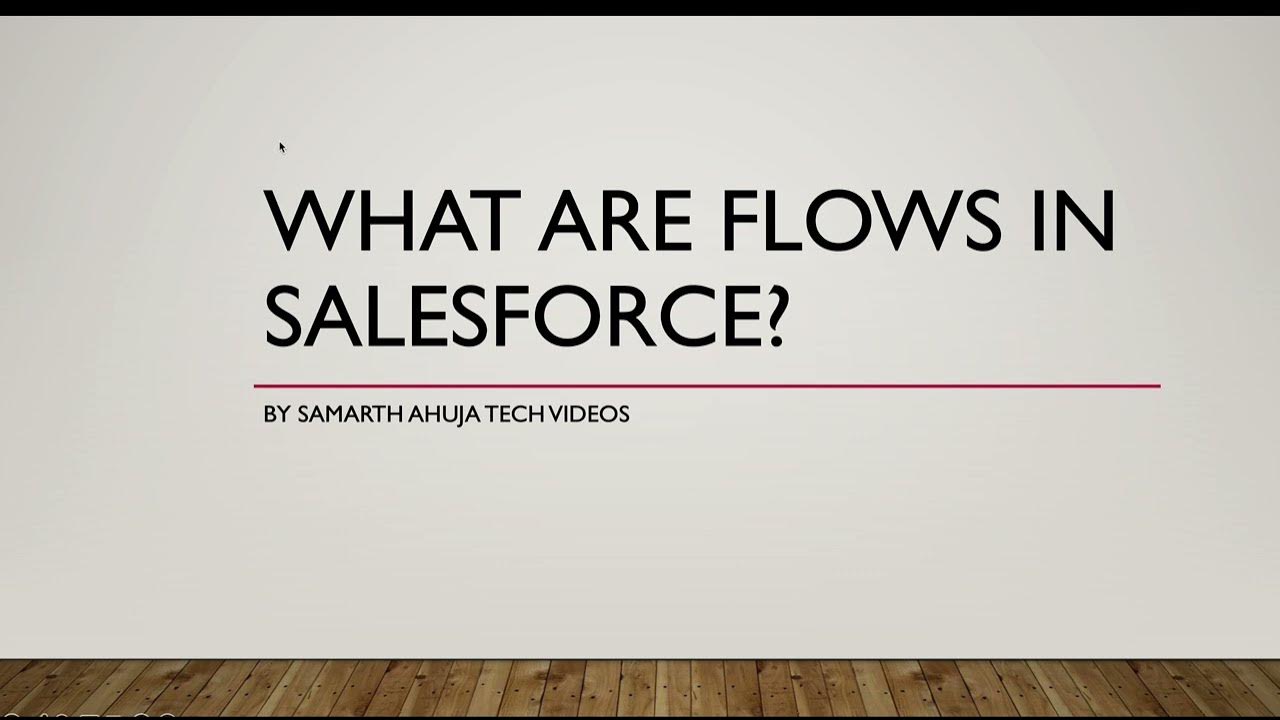 Understanding Flows in Salesforce | No Code Solution - YouTube