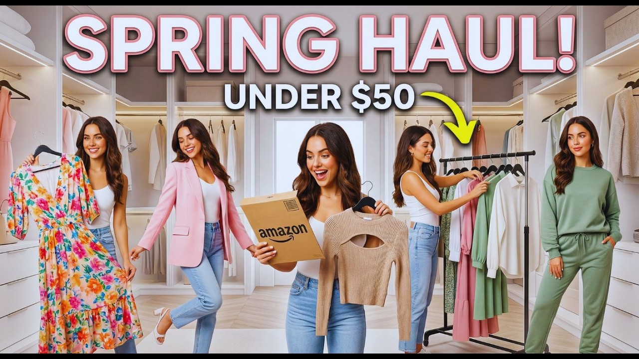 HUGE Spring Haul 2026 🌸 Amazon Try On Under $50! - YouTube