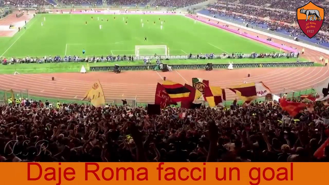 Coro AS Roma:'' Daje Roma facci un goal'' con testo - YouTube