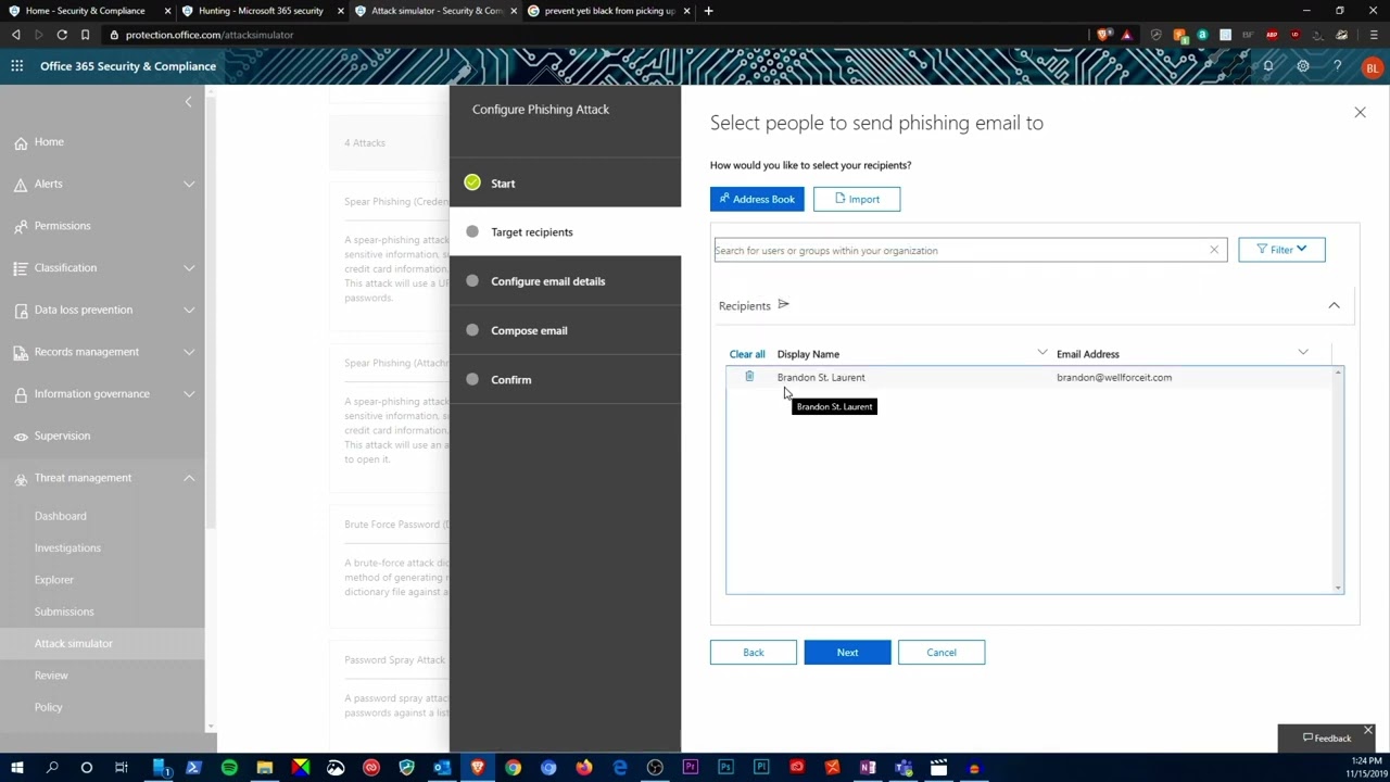 Setup Office 365 Phishing Attack Simulator - YouTube