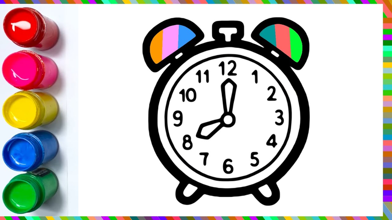 How to Draw a Alarm Clock Drawing | Easy Step by Step Tutorial - YouTube