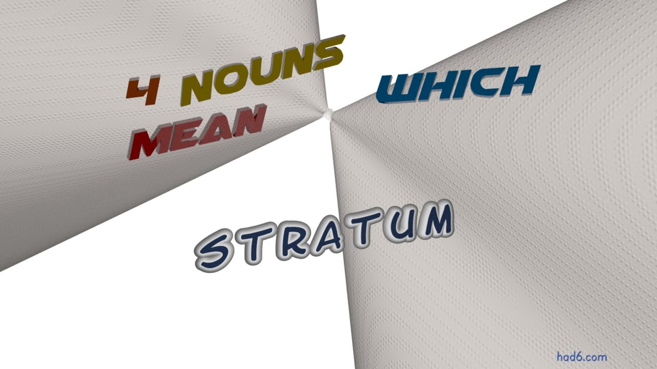 stratum - 4 nouns which are synonym to stratum (sentence examples ...