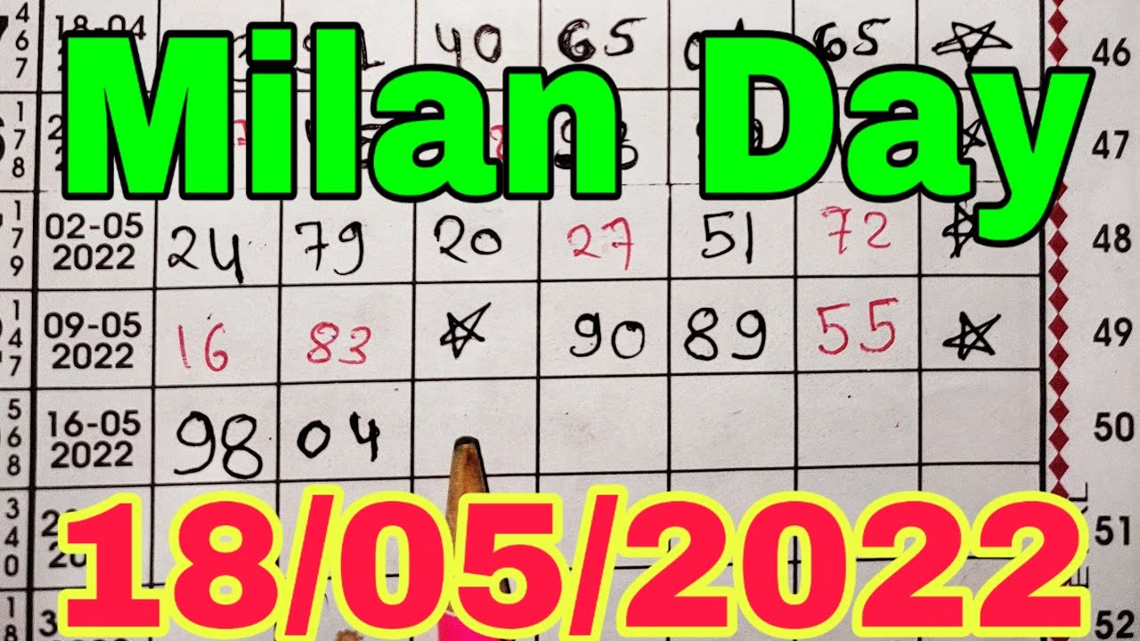 Milan day today 18-05-2022 |milan day today jodi |milan day today open ...