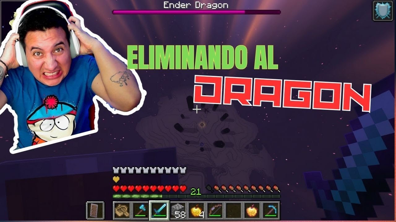 Primera vez enfrentandome al dragon final de Minecraft - YouTube
